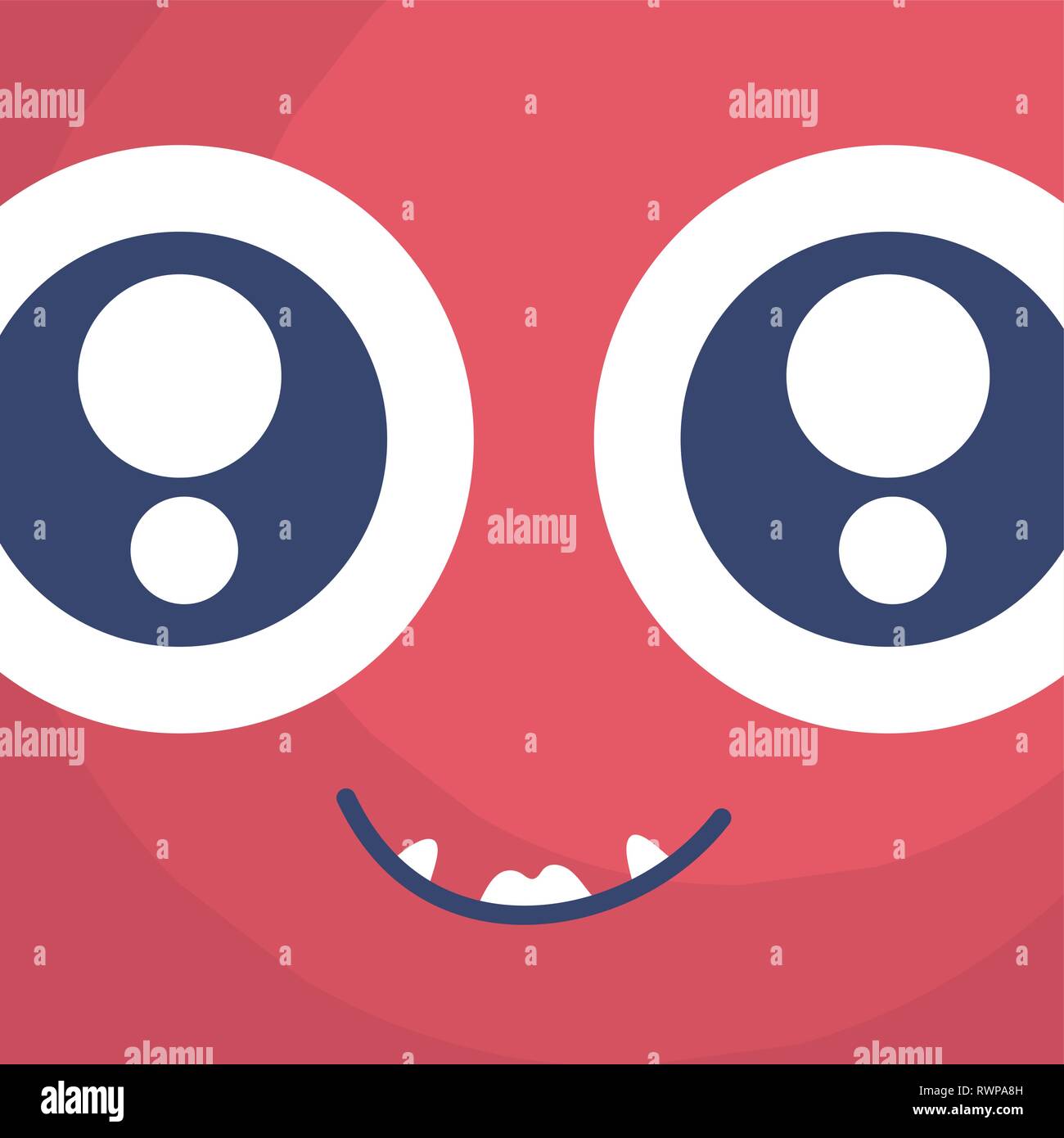emoticon face with crazy teeth vector illustration design Stock Vector ...