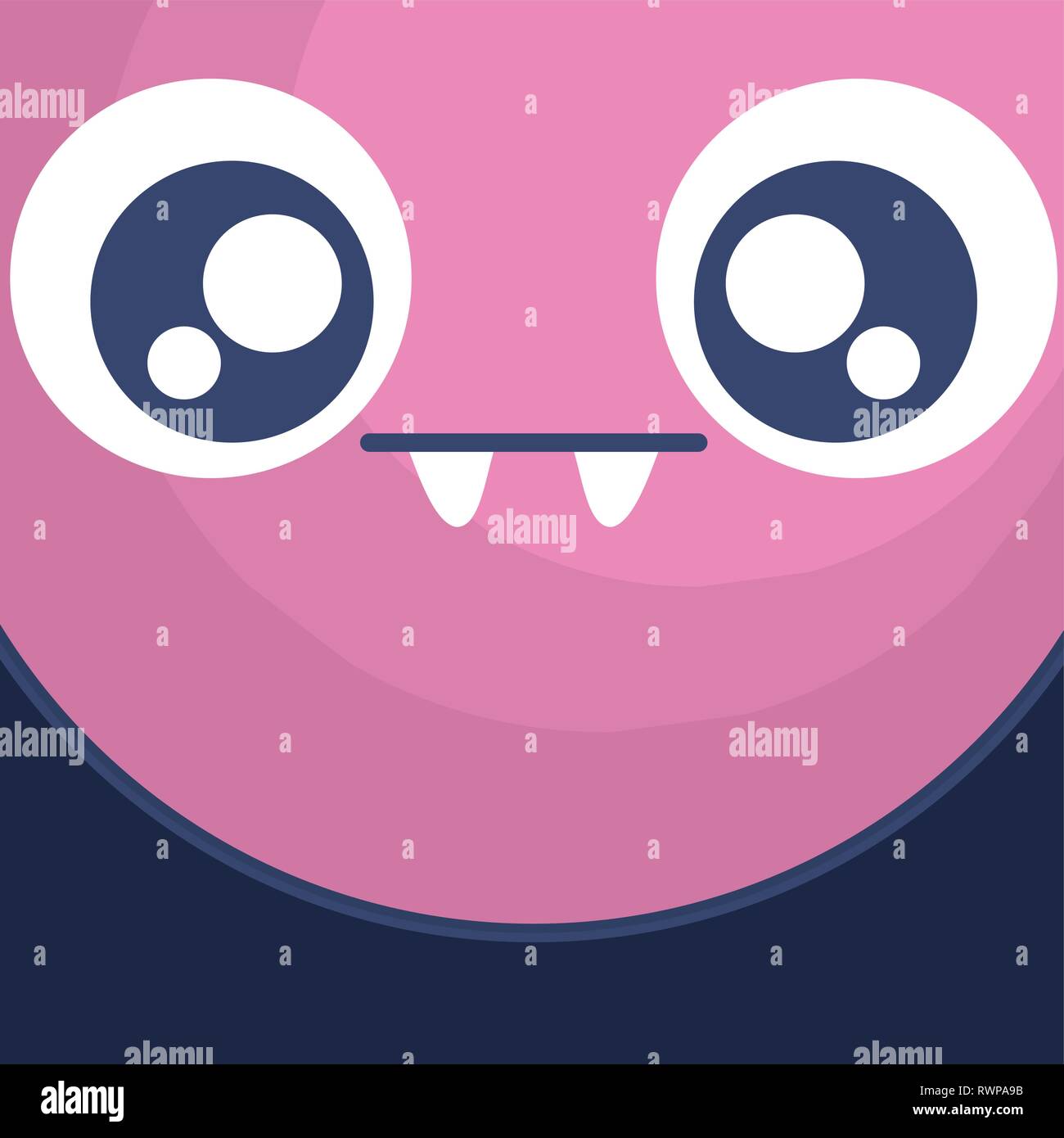 emoticon face with crazy teeth vector illustration design Stock Vector ...