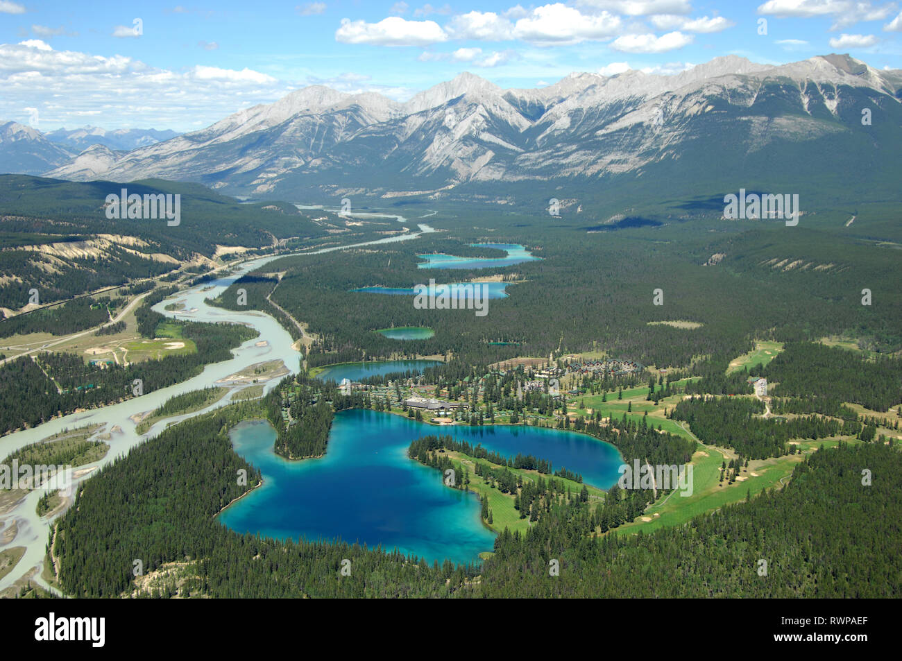 aerial, Jasper, Alberta Stock Photo - Alamy