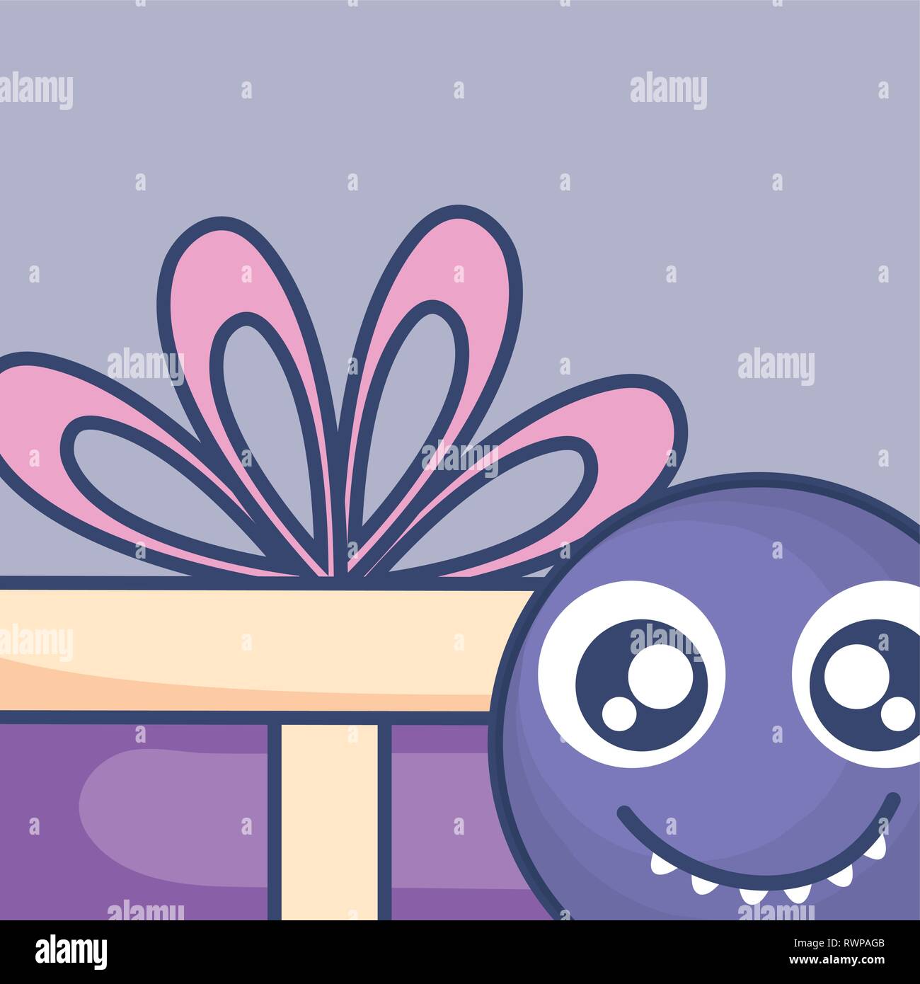 emoticon face with giftbox present vector illustration design Stock ...