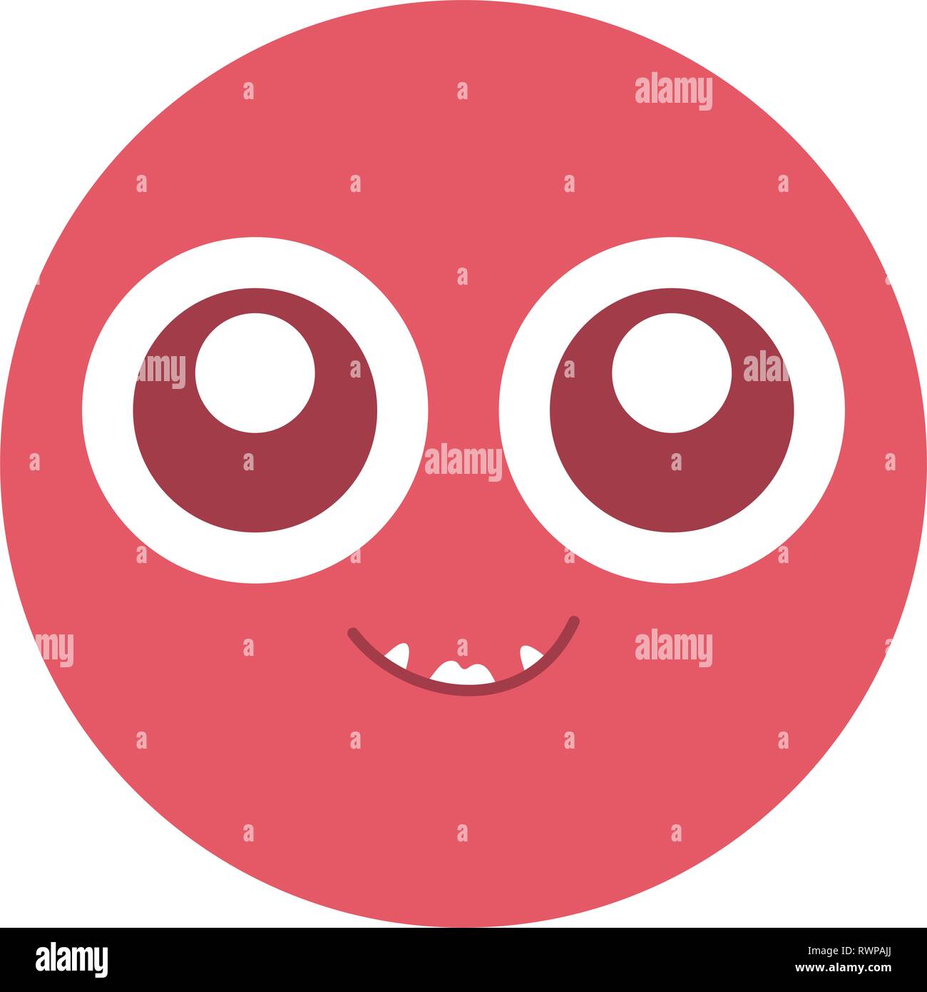 emoticon face with crazy teeth vector illustration design Stock Vector ...