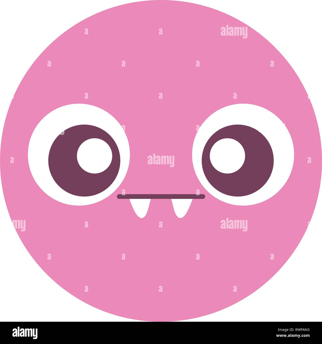 emoticon face with crazy teeth vector illustration design Stock Vector ...