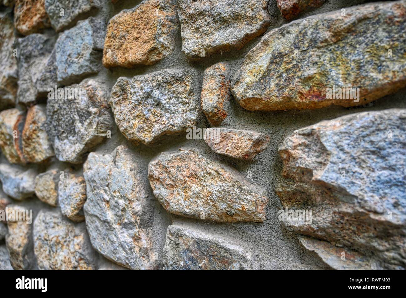 Stone Wall Feature Stock Photo - Alamy