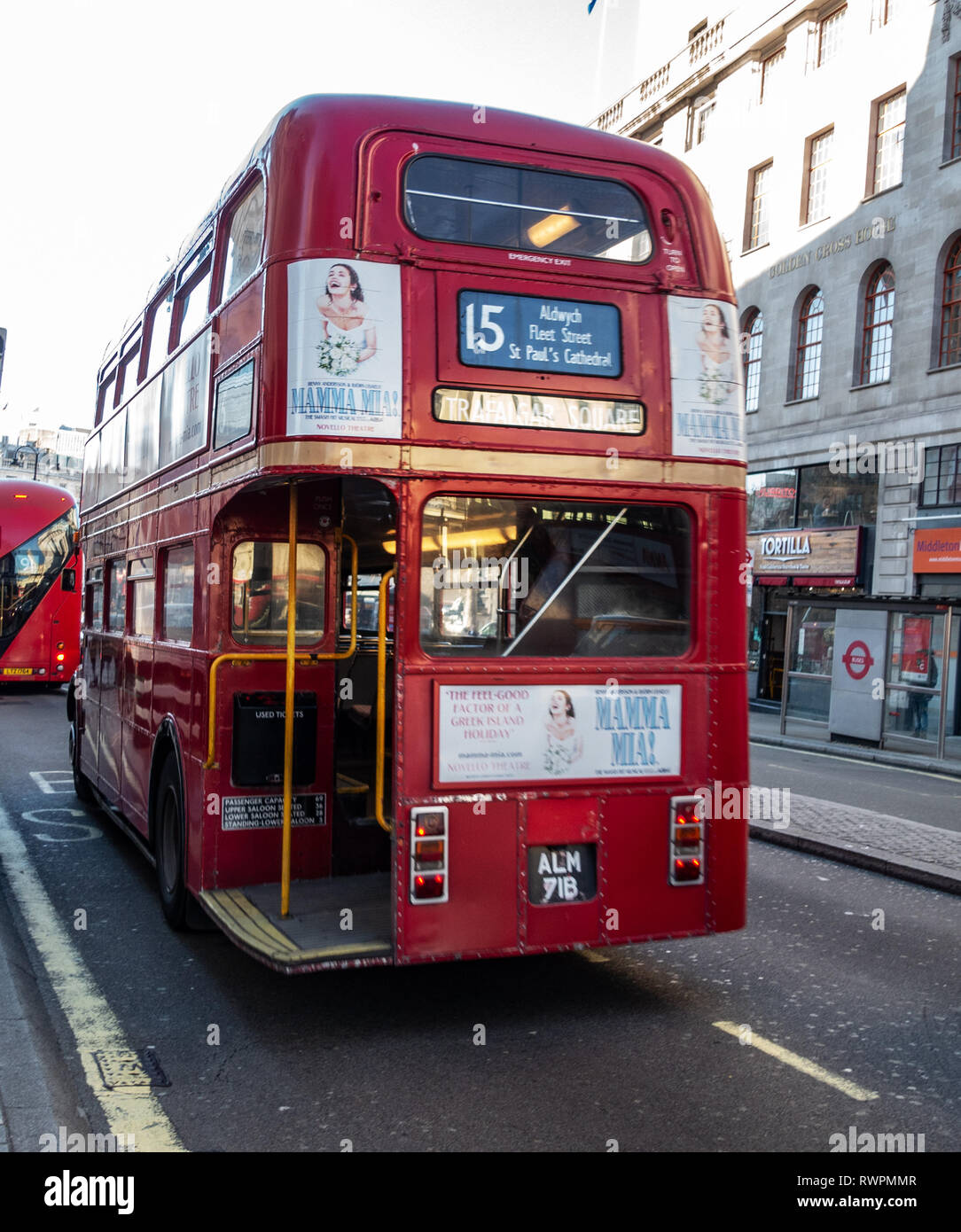 Rear of Service Number 15 One of the last London Vintage Routemaster ...