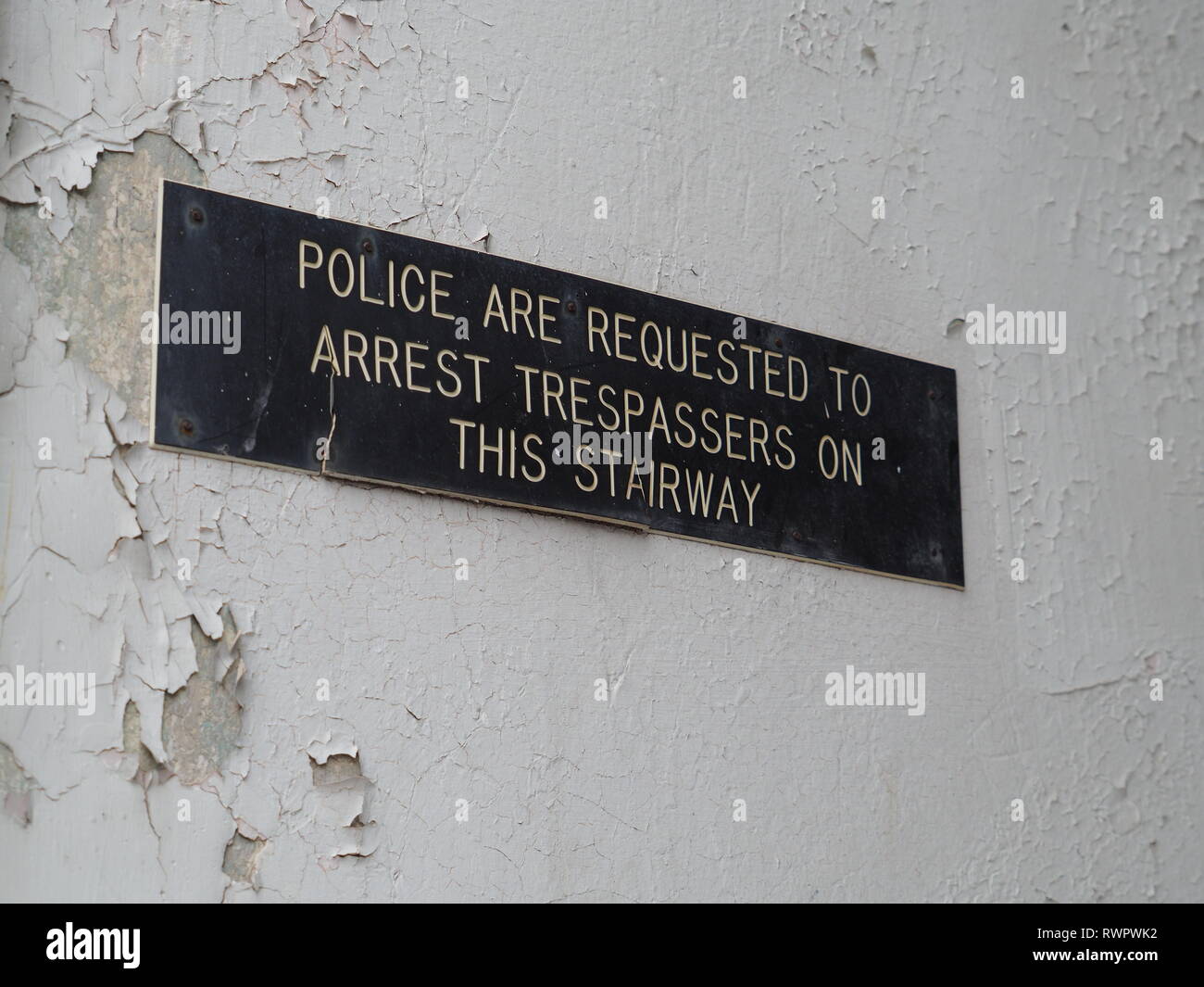 Loitering prohibited hi-res stock photography and images - Alamy