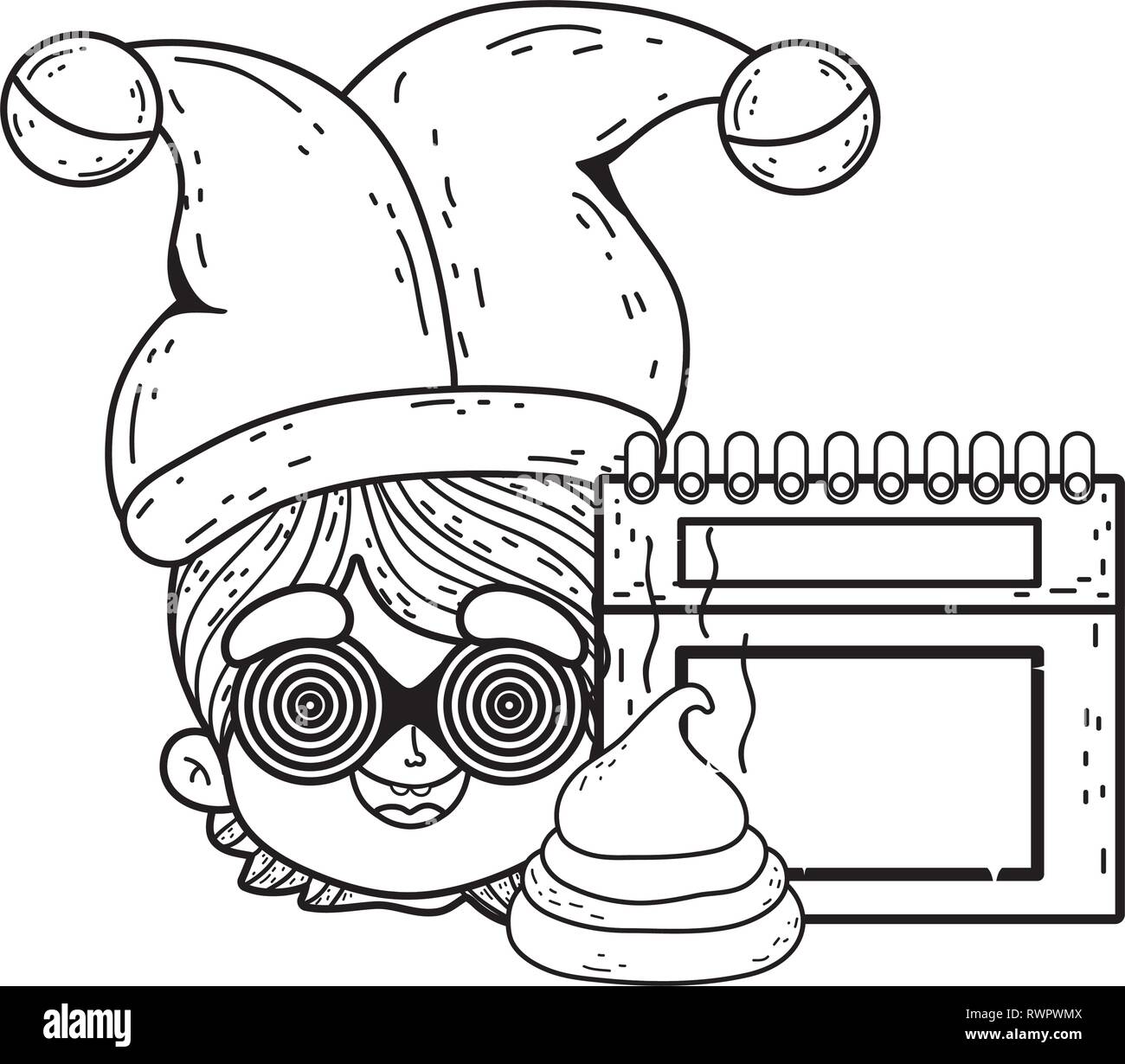Cartoon calendar april fools day hi-res stock photography and images ...