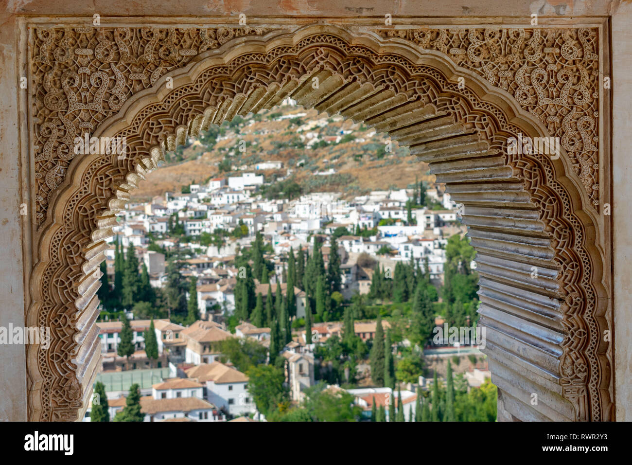 Alhambra granada window hi-res stock photography and images - Alamy