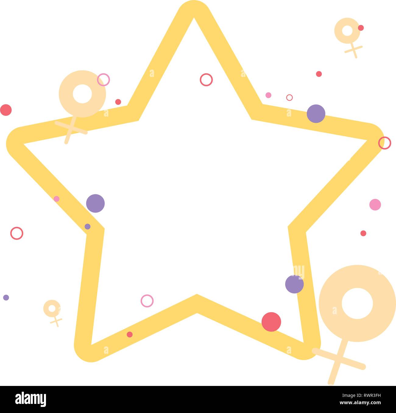 star gender signal girl power vector illustration Stock Vector Image ...