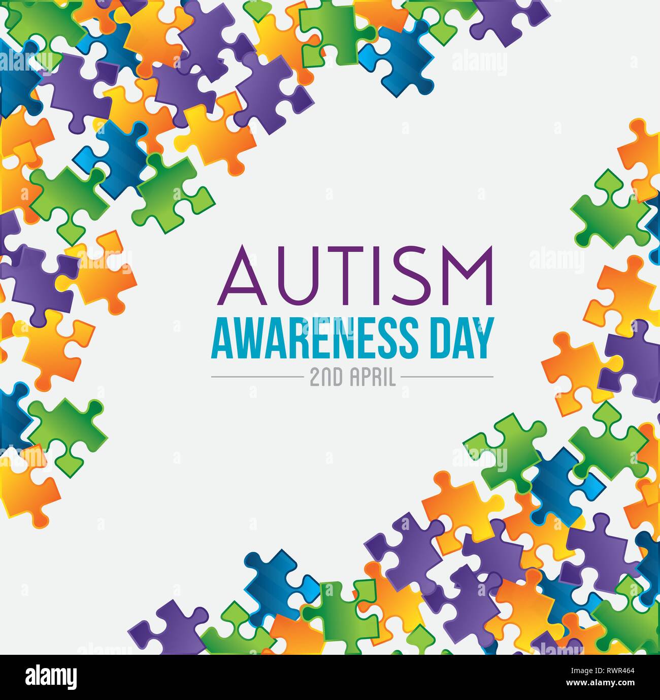 puzzles game background to autism day vector illustration Stock Vector ...
