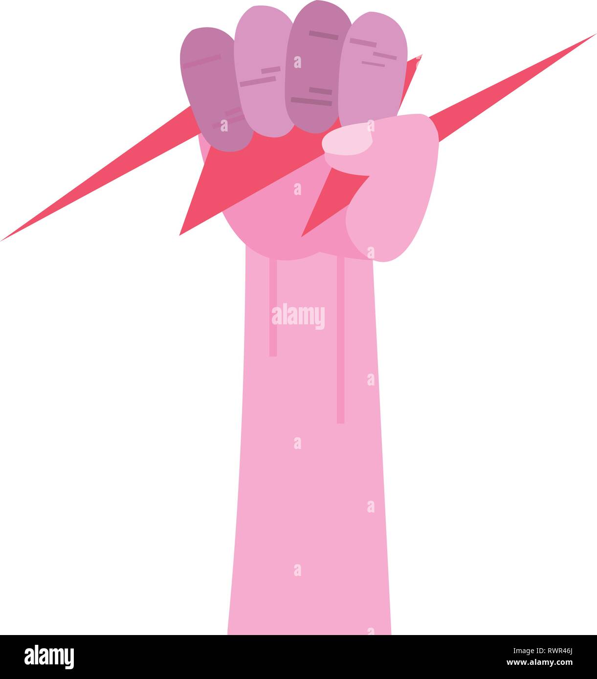 Hand against pink background Stock Vector Images - Alamy