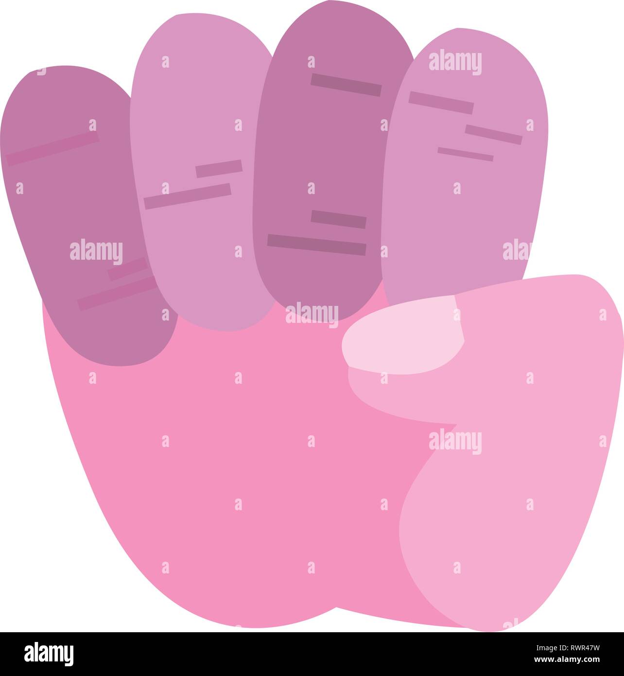 pink hand fist girl power vector illustration Stock Vector Image & Art ...