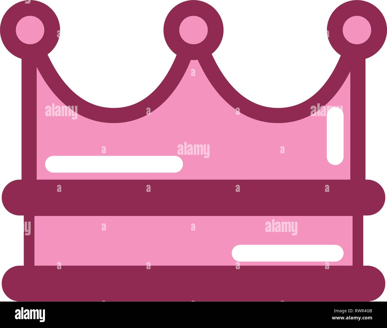 pink crown royal on white background vector illustration Stock Vector ...