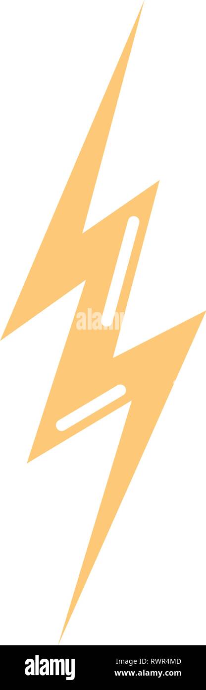 lightning electric power on white background vector illustration Stock ...