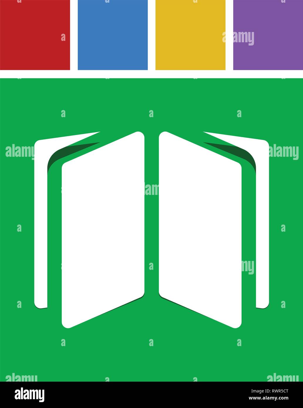 Book symbol icon for knowledge, education and such concepts Stock ...
