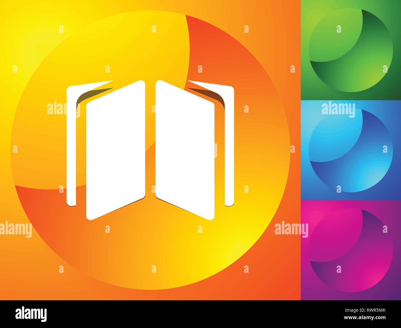 Book symbol icon for knowledge, education and such concepts Stock ...