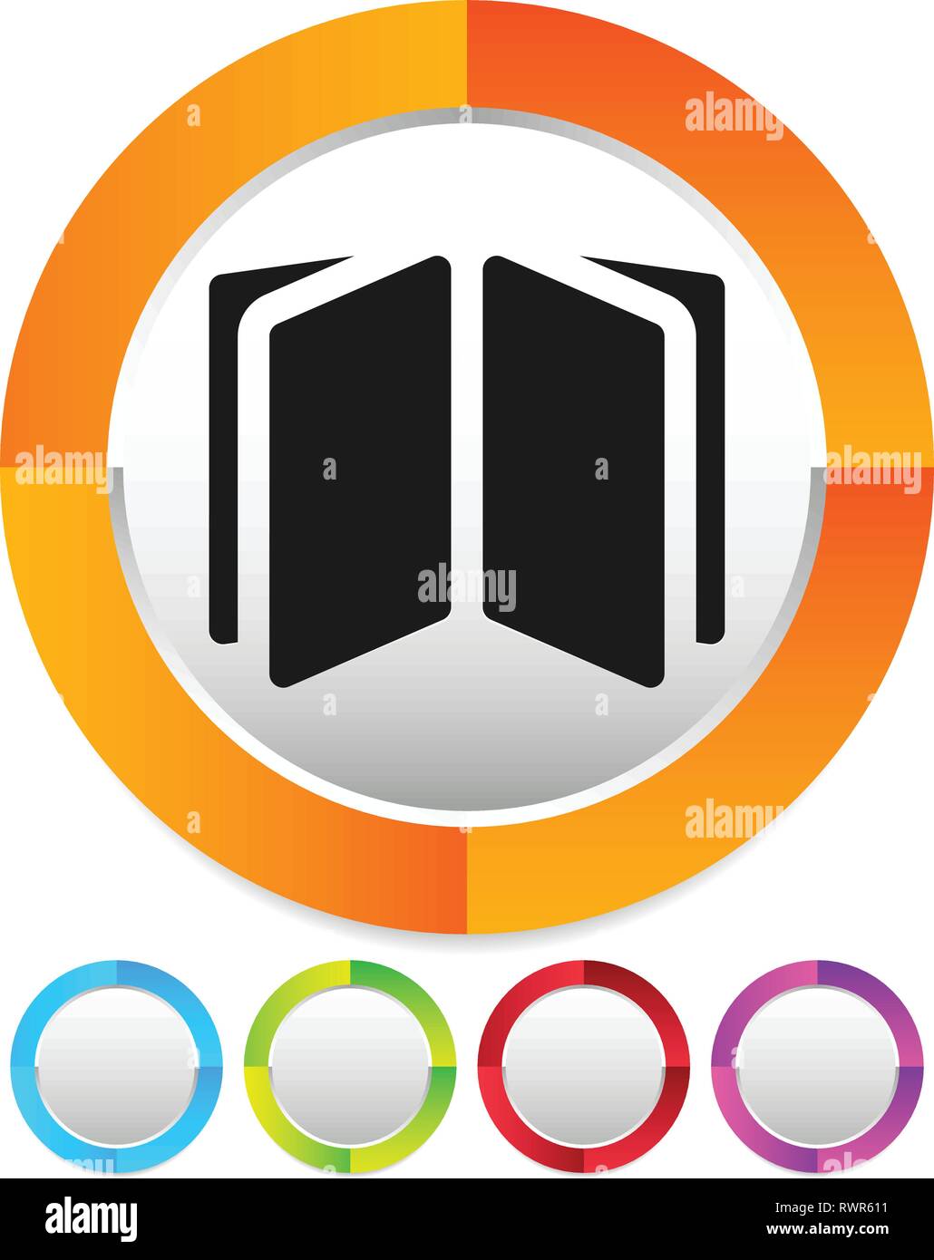 Book symbol icon for knowledge, education and such concepts Stock ...