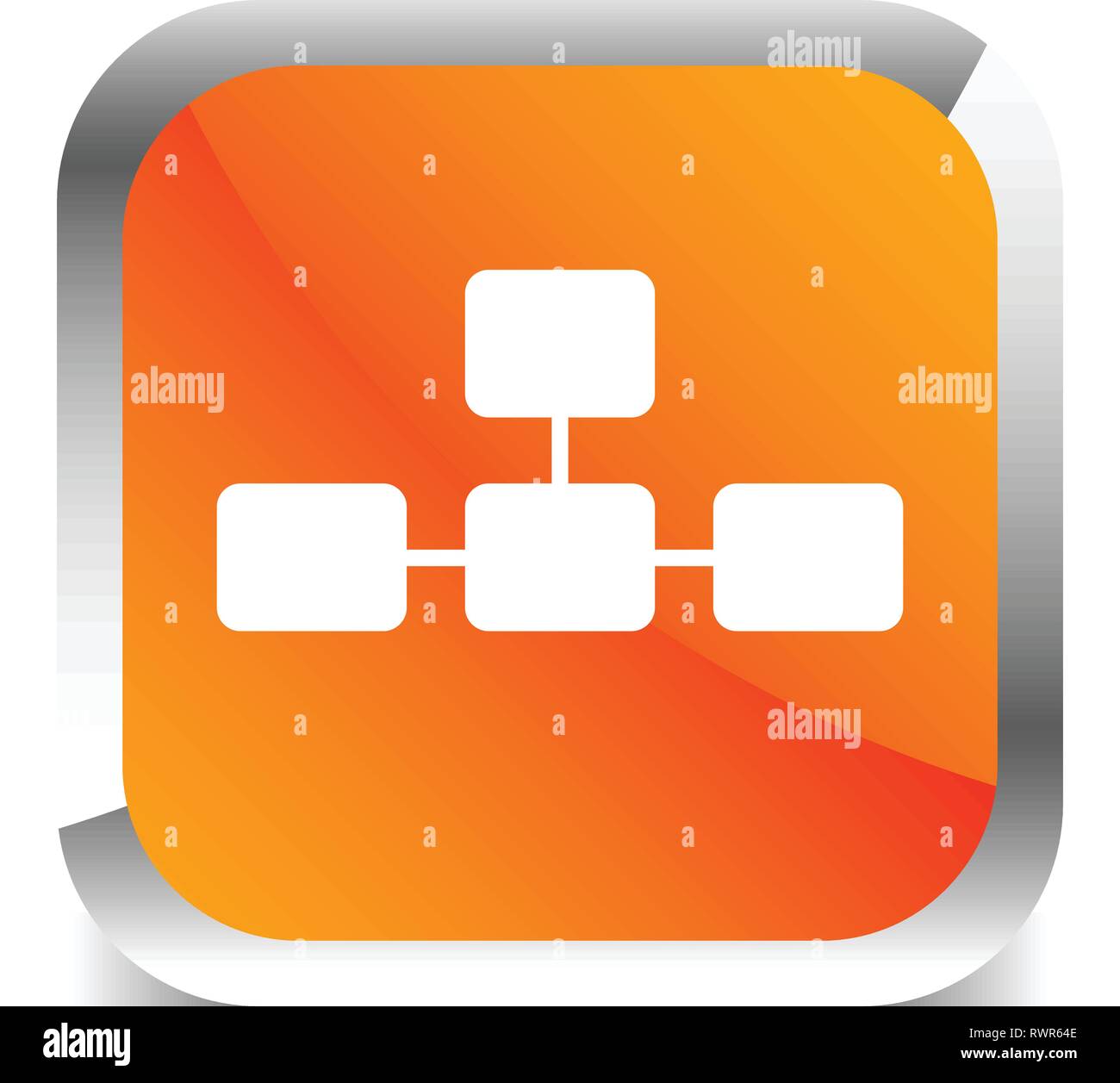 Topological, hierarchical diagram icon, Multilevel chart, graph Stock ...
