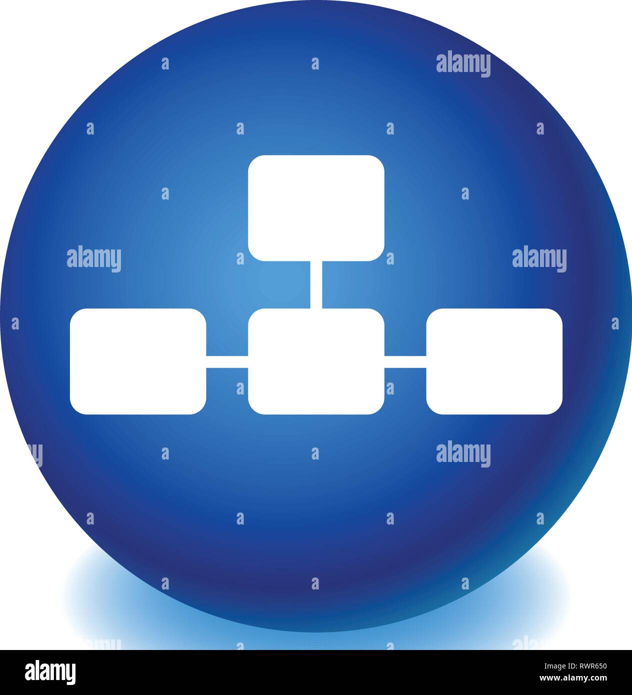 Topological, hierarchical diagram icon, Multilevel chart, graph Stock ...
