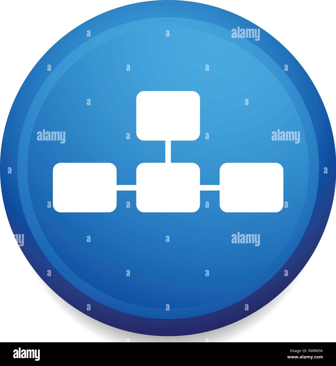 Topological, hierarchical diagram icon, Multilevel chart, graph Stock ...