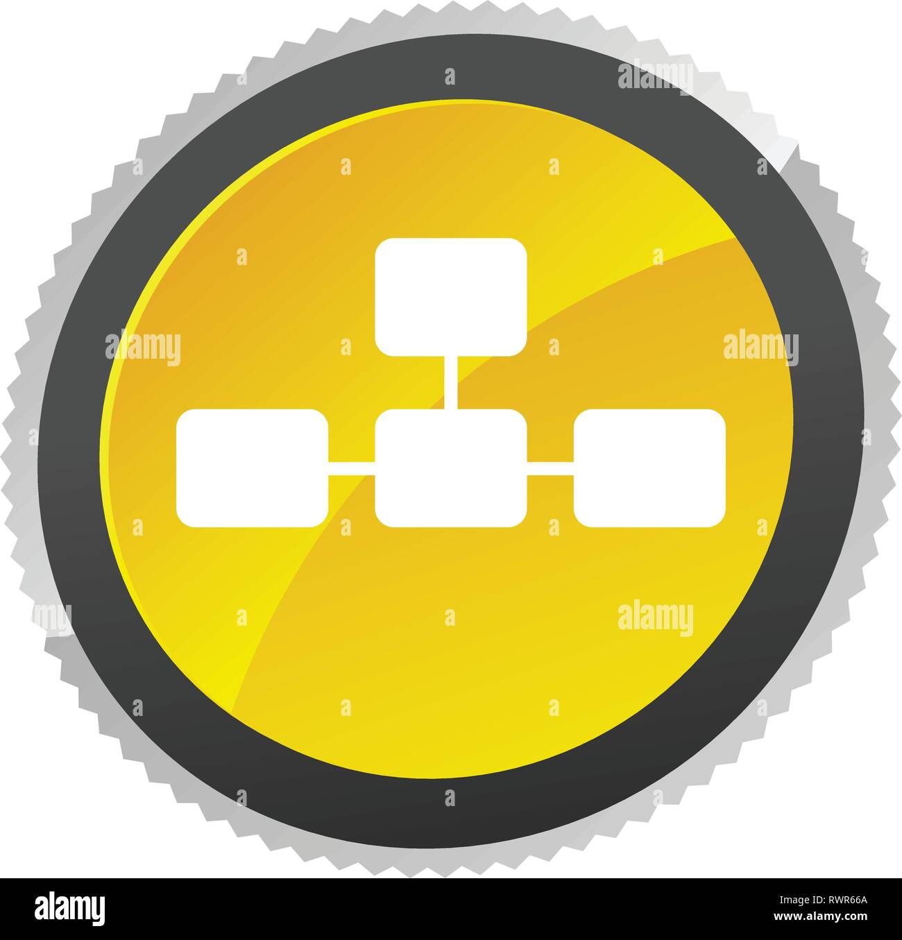 Topological, hierarchical diagram icon, Multilevel chart, graph Stock ...