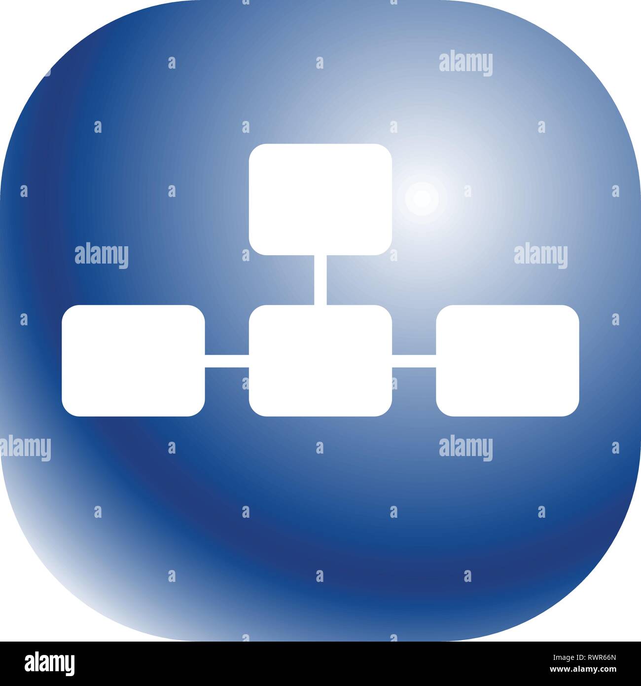 Topological, hierarchical diagram icon, Multilevel chart, graph Stock ...