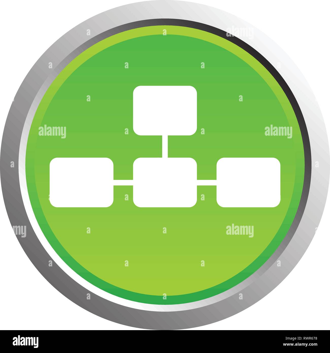 Topological, hierarchical diagram icon, Multilevel chart, graph Stock ...