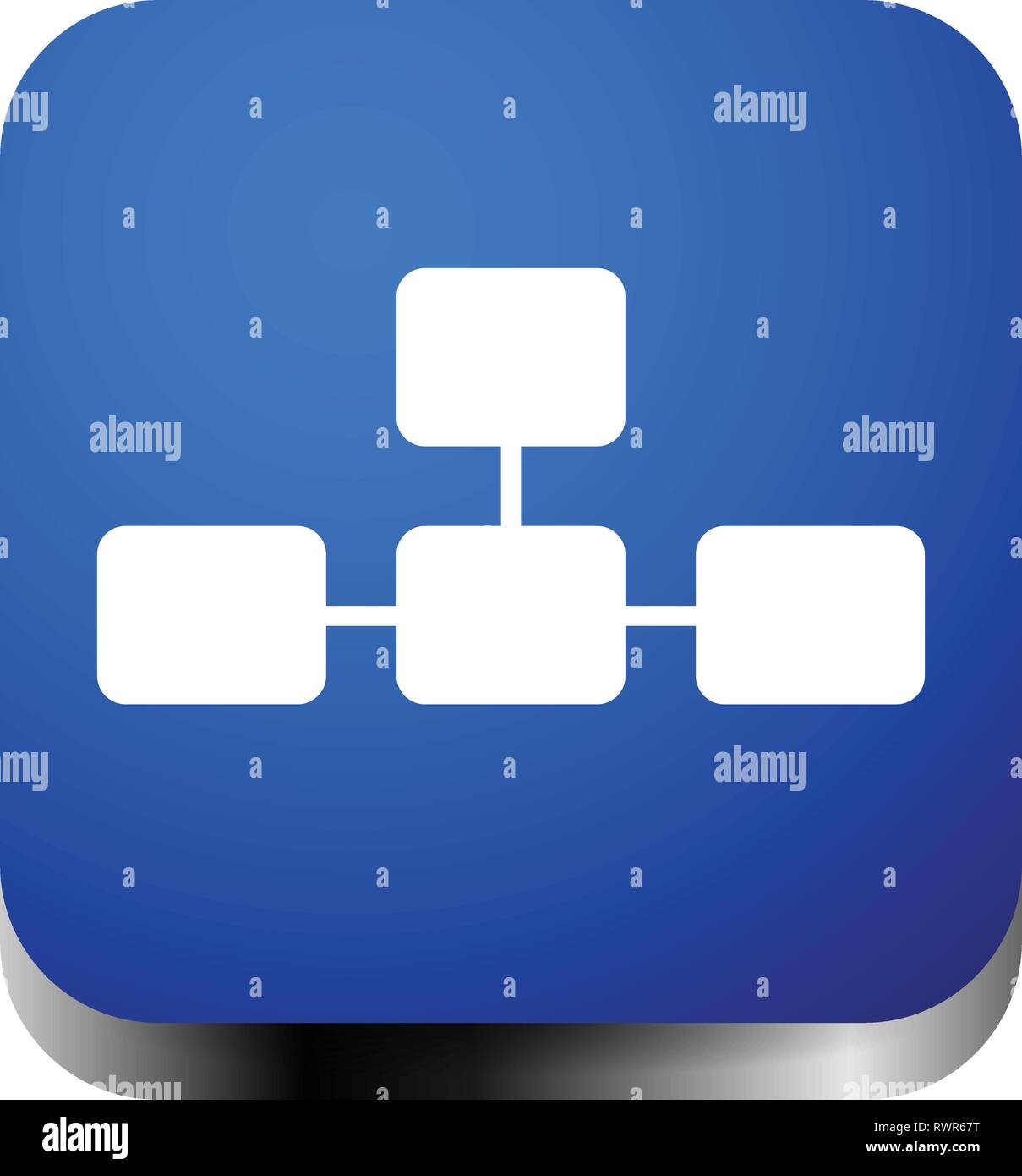 Topological, hierarchical diagram icon, Multilevel chart, graph Stock ...