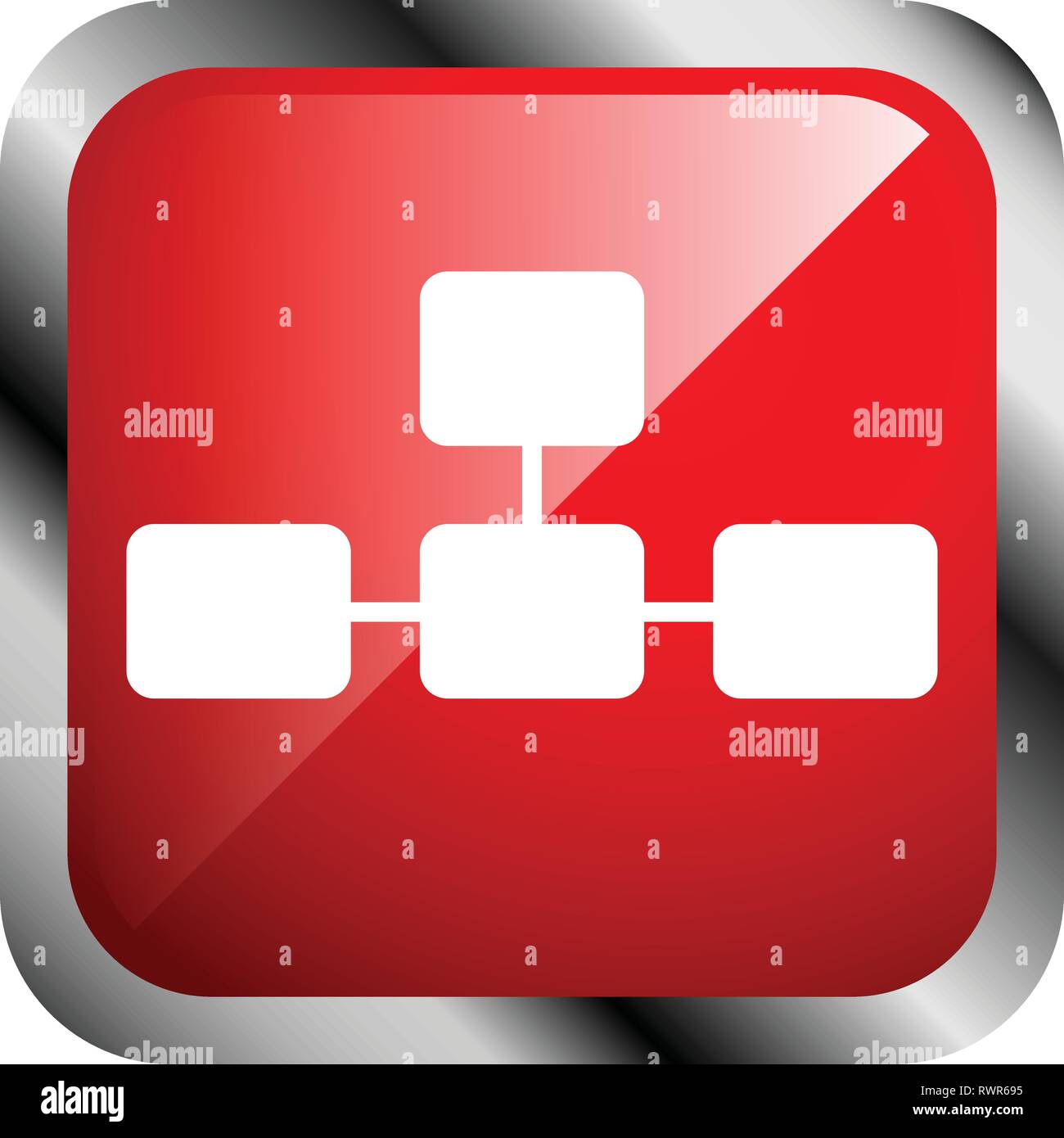 Topological, hierarchical diagram icon, Multilevel chart, graph Stock ...