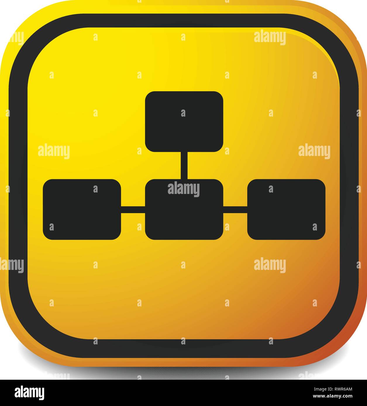 Topological, hierarchical diagram icon, Multilevel chart, graph Stock ...