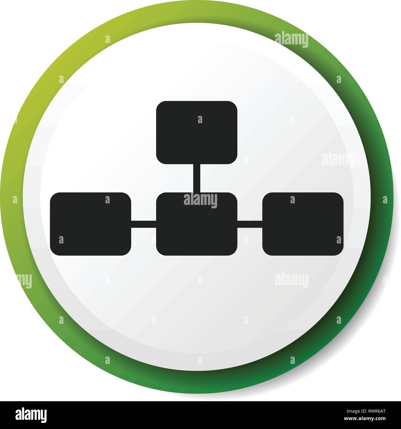 Topological, hierarchical diagram icon, Multilevel chart, graph Stock ...