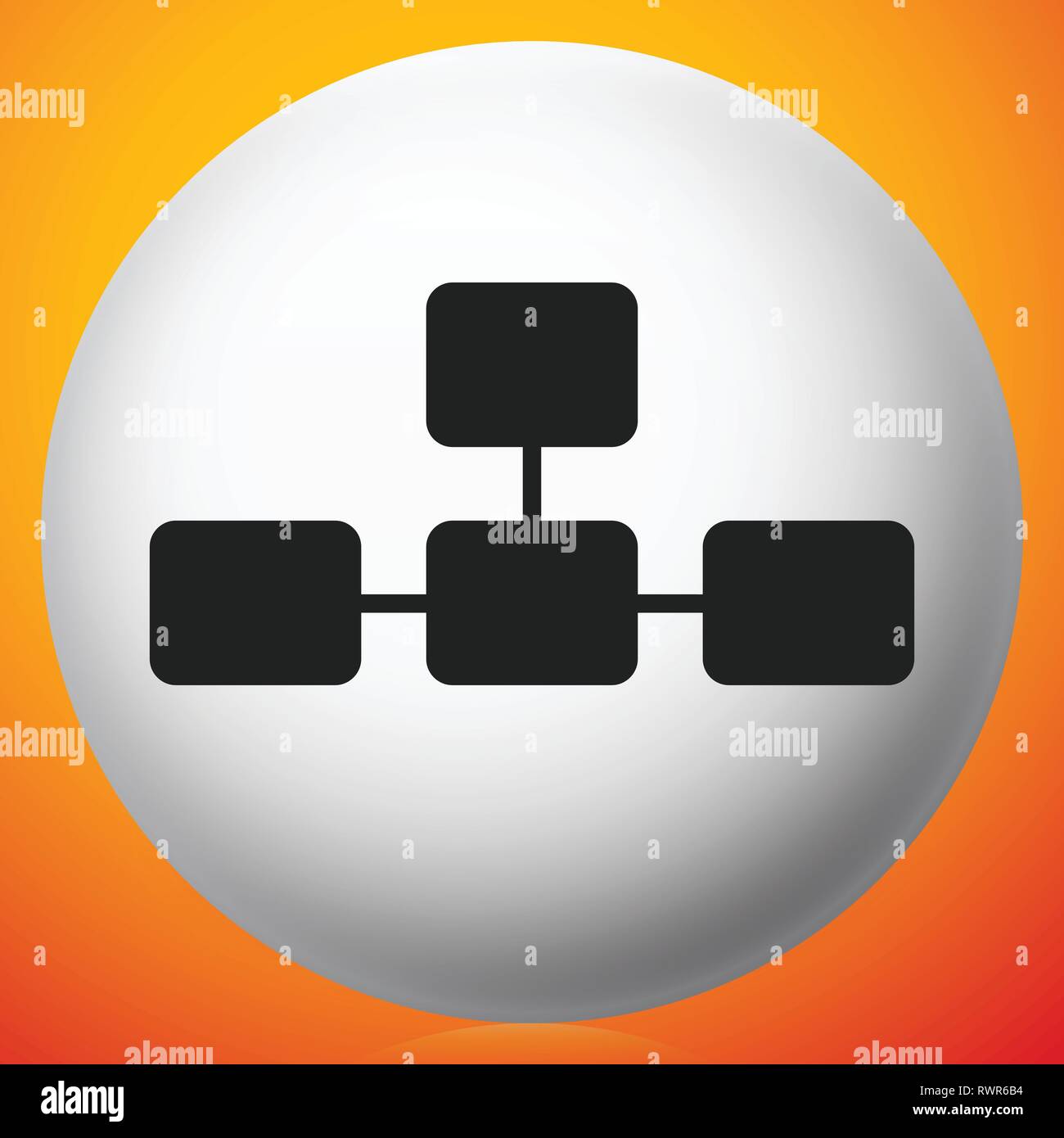 Topological, hierarchical diagram icon, Multilevel chart, graph Stock ...
