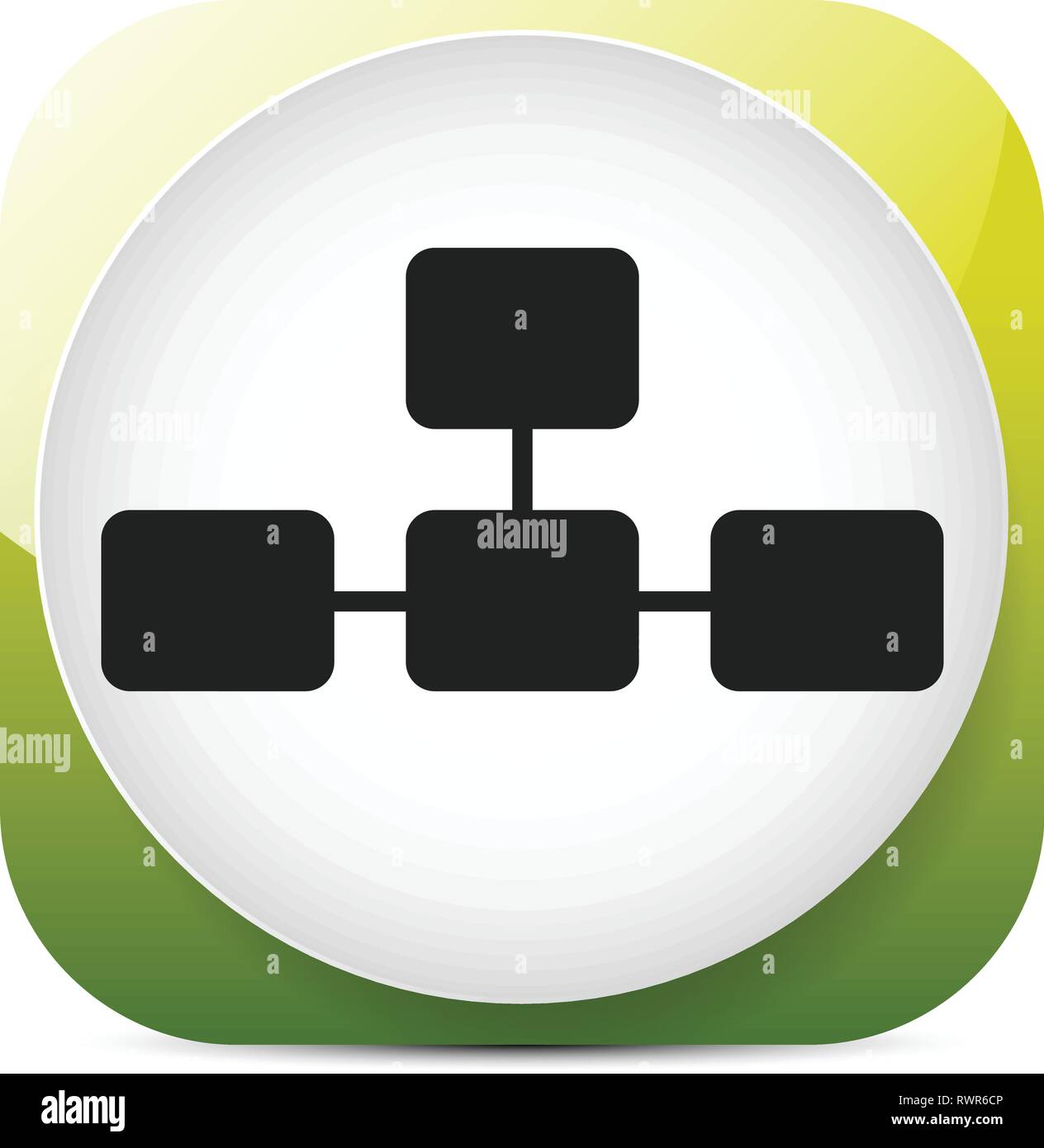 Topological, hierarchical diagram icon, Multilevel chart, graph Stock ...