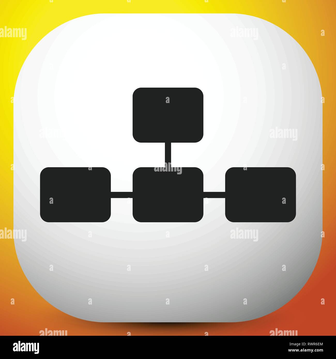 Topological, hierarchical diagram icon, Multilevel chart, graph Stock ...