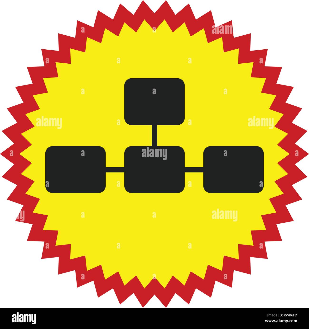 Topological, hierarchical diagram icon, Multilevel chart, graph Stock ...