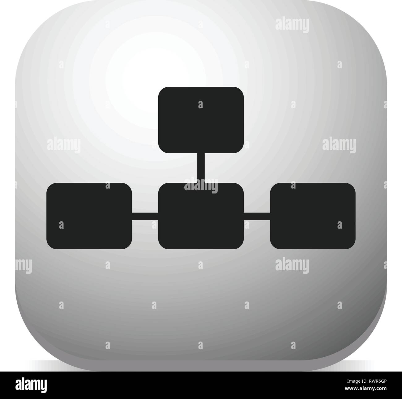 Topological, hierarchical diagram icon, Multilevel chart, graph Stock ...