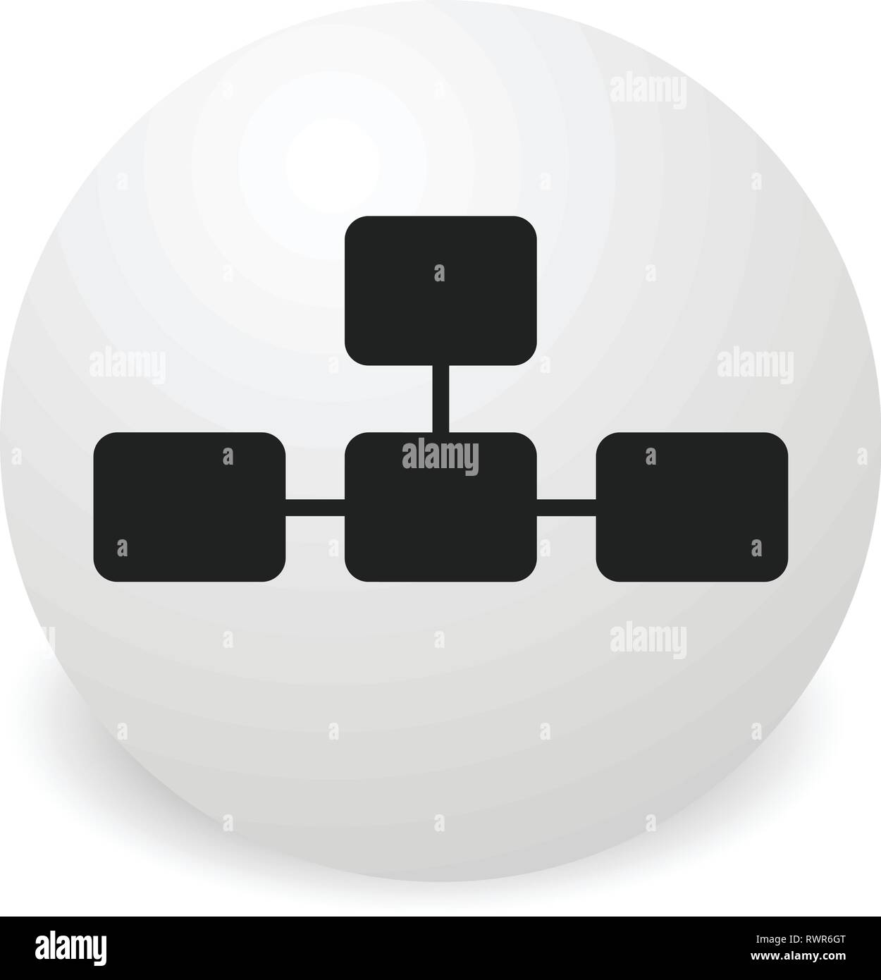 Topological, hierarchical diagram icon, Multilevel chart, graph Stock ...
