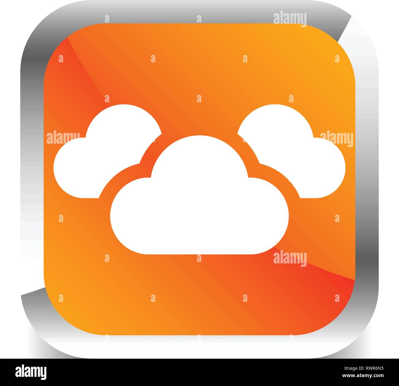 Icon with 3 clouds for vapor, weather, moisture themes Stock Vector ...