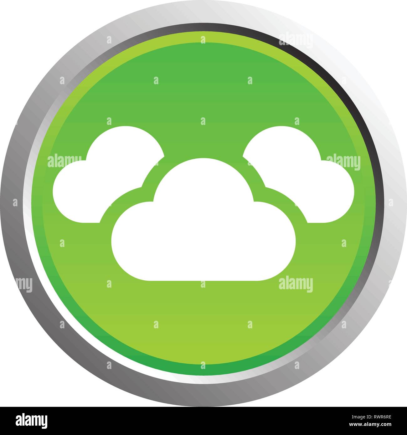 Icon with 3 clouds for vapor, weather, moisture themes Stock Vector ...