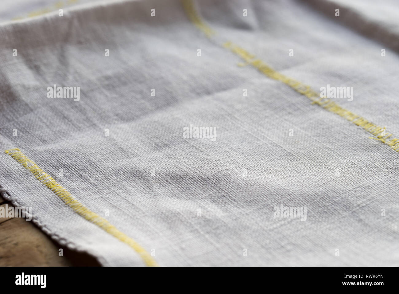 old weathered linen dish cloth background texture Stock Photo - Alamy