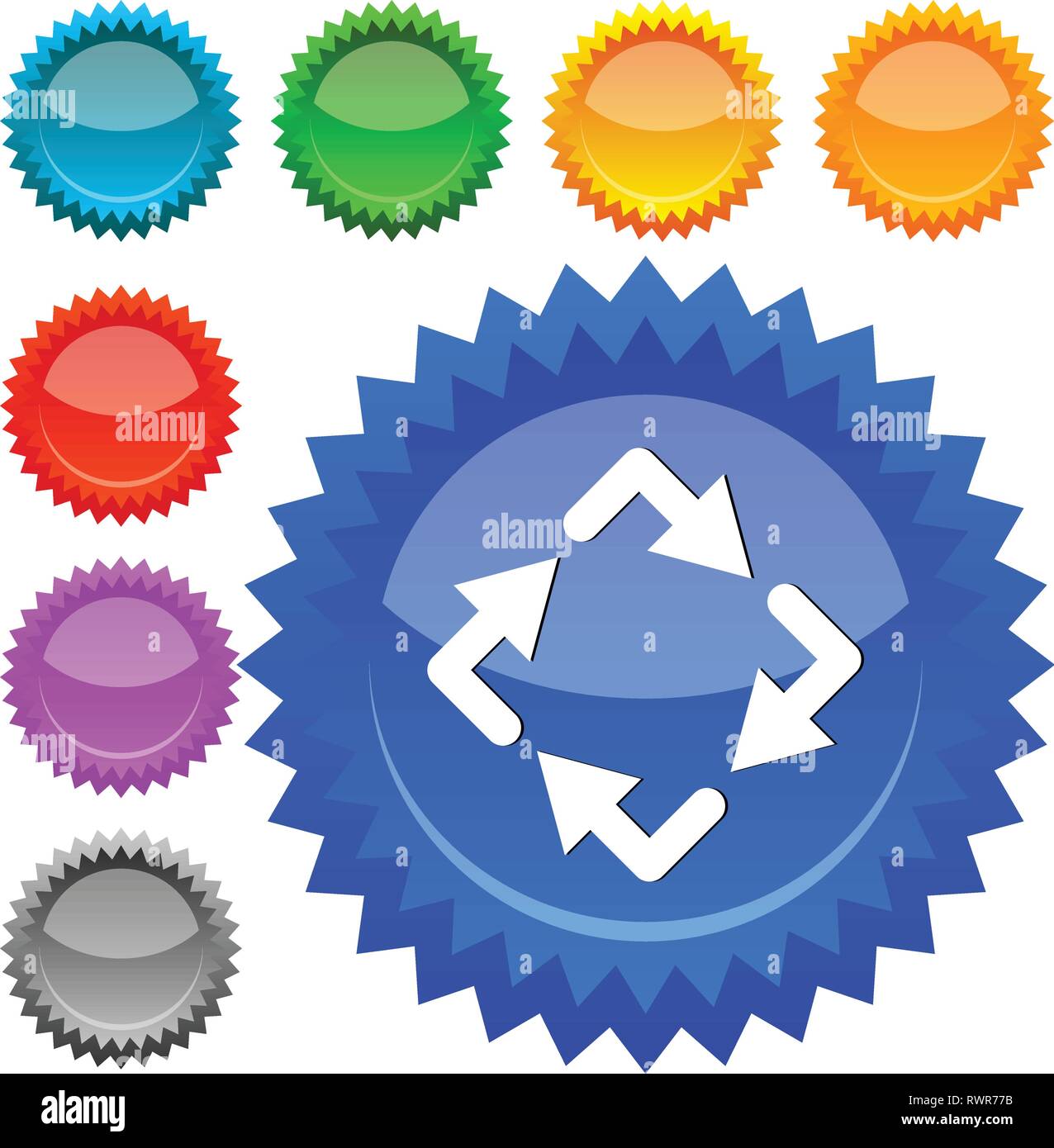 Circular arrows icon, Rotating arrows. Clockwise arrows Stock Vector ...