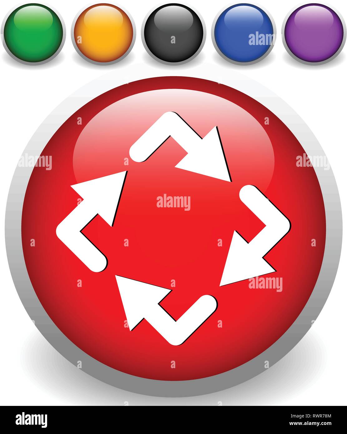 Circular arrows icon, Rotating arrows. Clockwise arrows Stock Vector Image & Art - Alamy