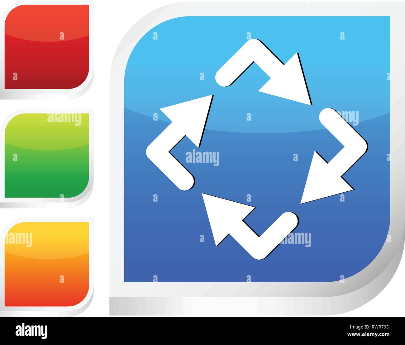 Circular arrows icon, Rotating arrows. Clockwise arrows Stock Vector ...