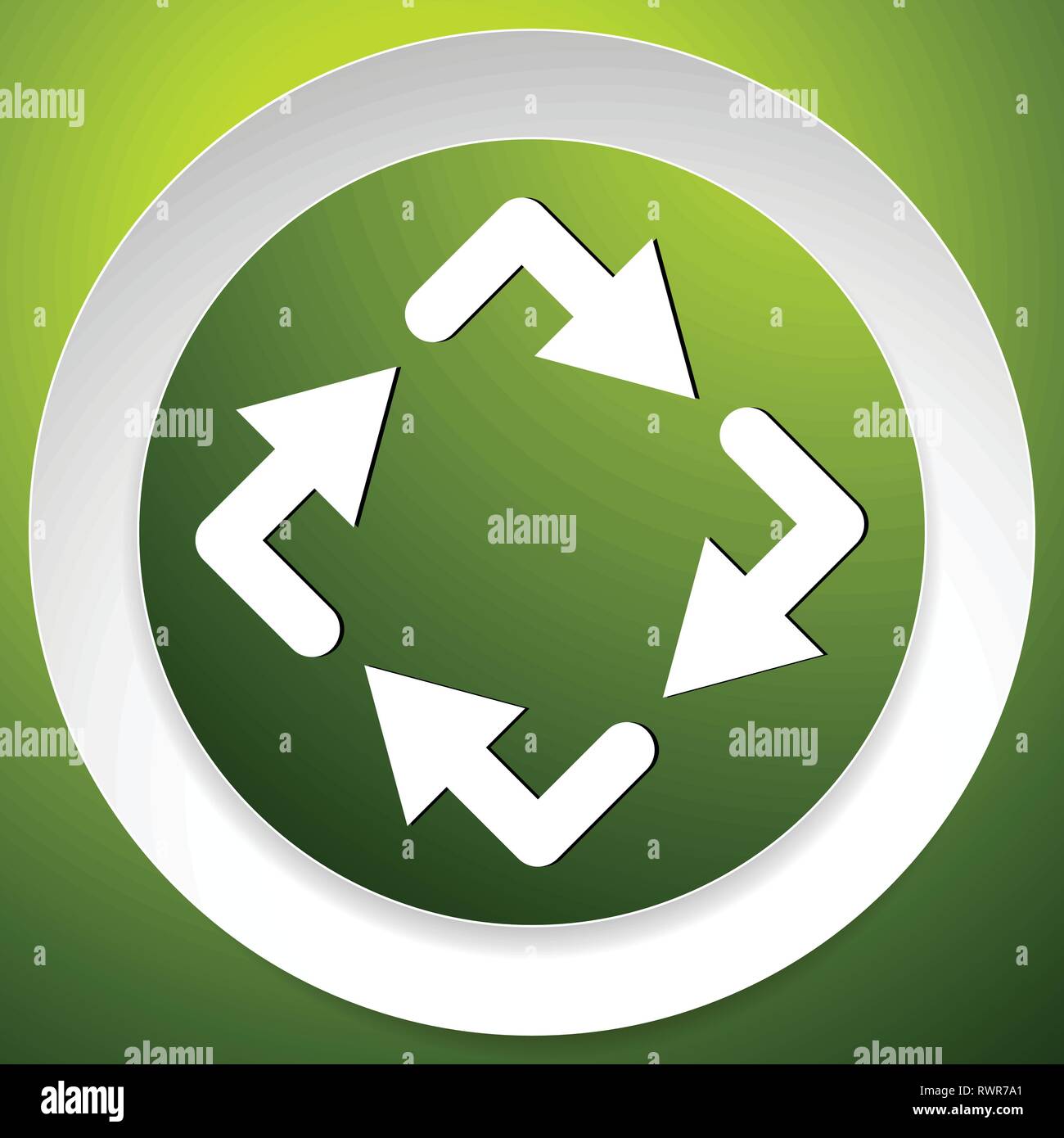 Circular arrows icon, Rotating arrows. Clockwise arrows Stock Vector ...