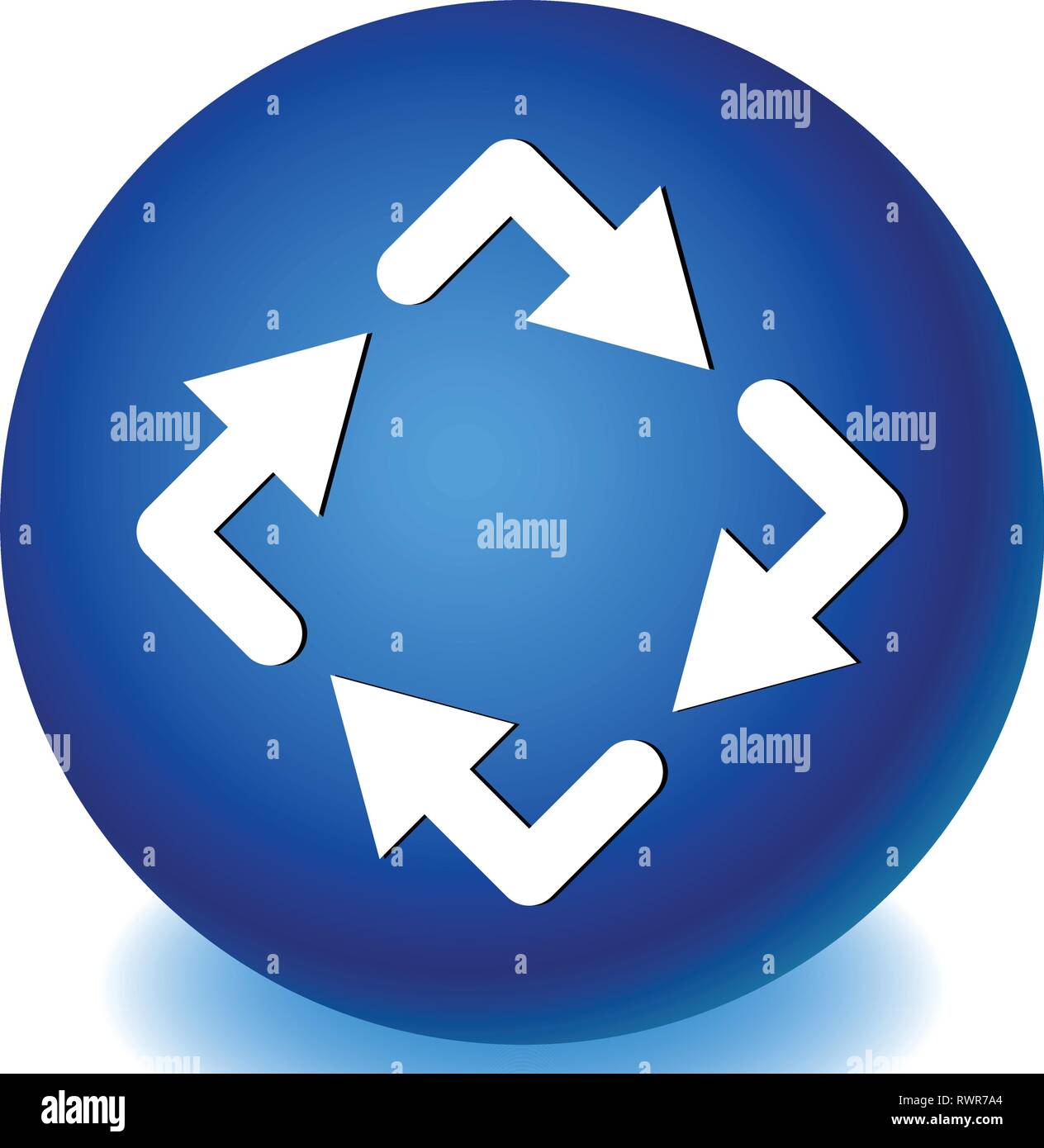 Circular arrows icon, Rotating arrows. Clockwise arrows Stock Vector ...