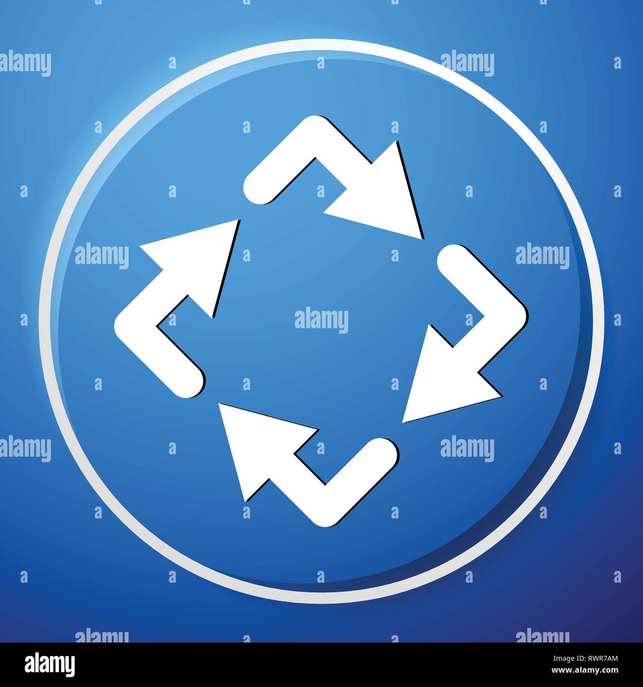 Circular arrows icon, Rotating arrows. Clockwise arrows Stock Vector ...