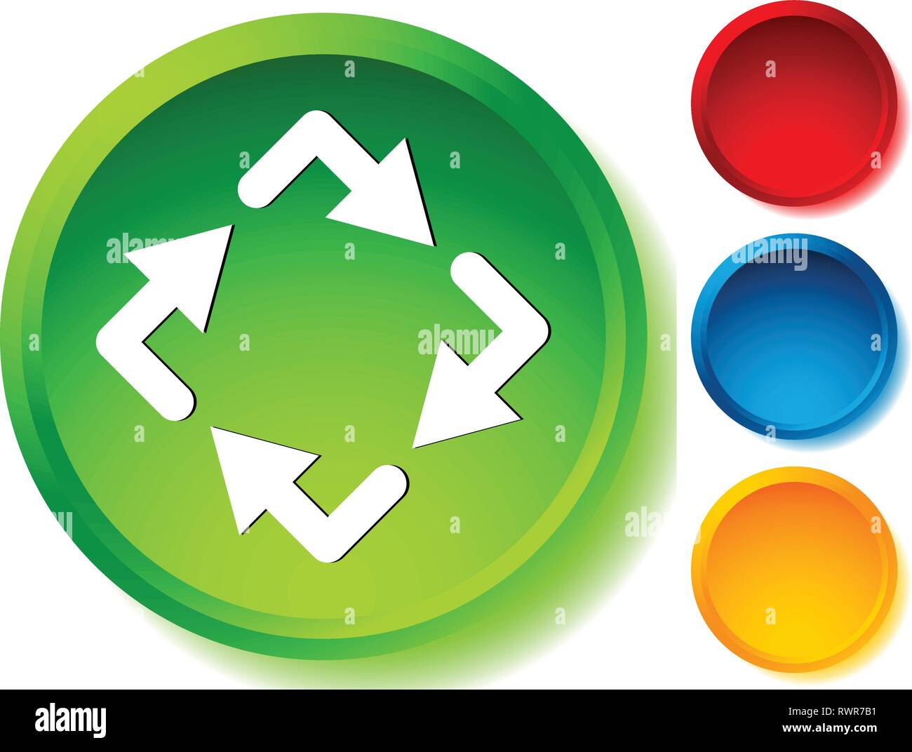 Circular arrows icon, Rotating arrows. Clockwise arrows Stock Vector ...