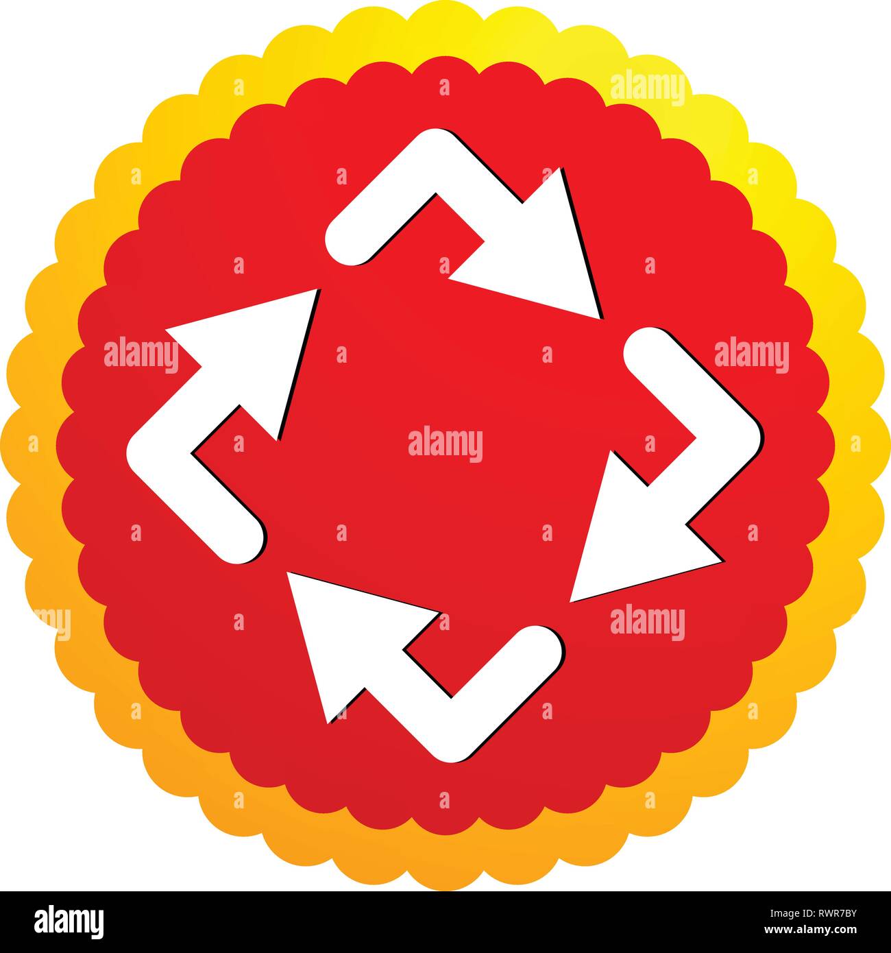 Circular arrows icon, Rotating arrows. Clockwise arrows Stock Vector ...