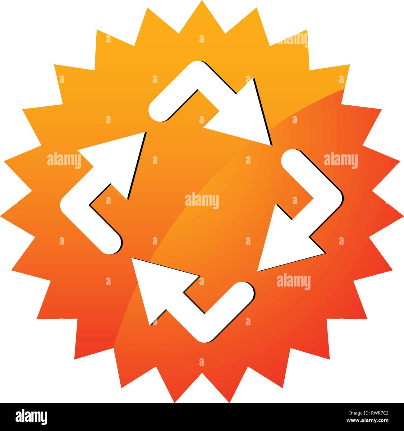 Circular arrows icon, Rotating arrows. Clockwise arrows Stock Vector ...