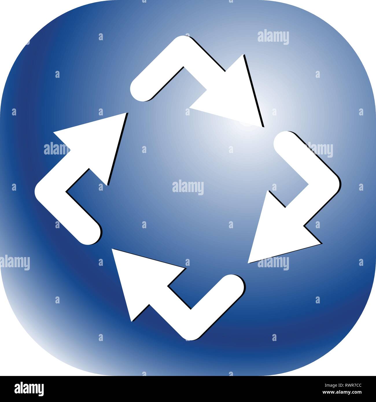 Circular arrows icon, Rotating arrows. Clockwise arrows Stock Vector ...