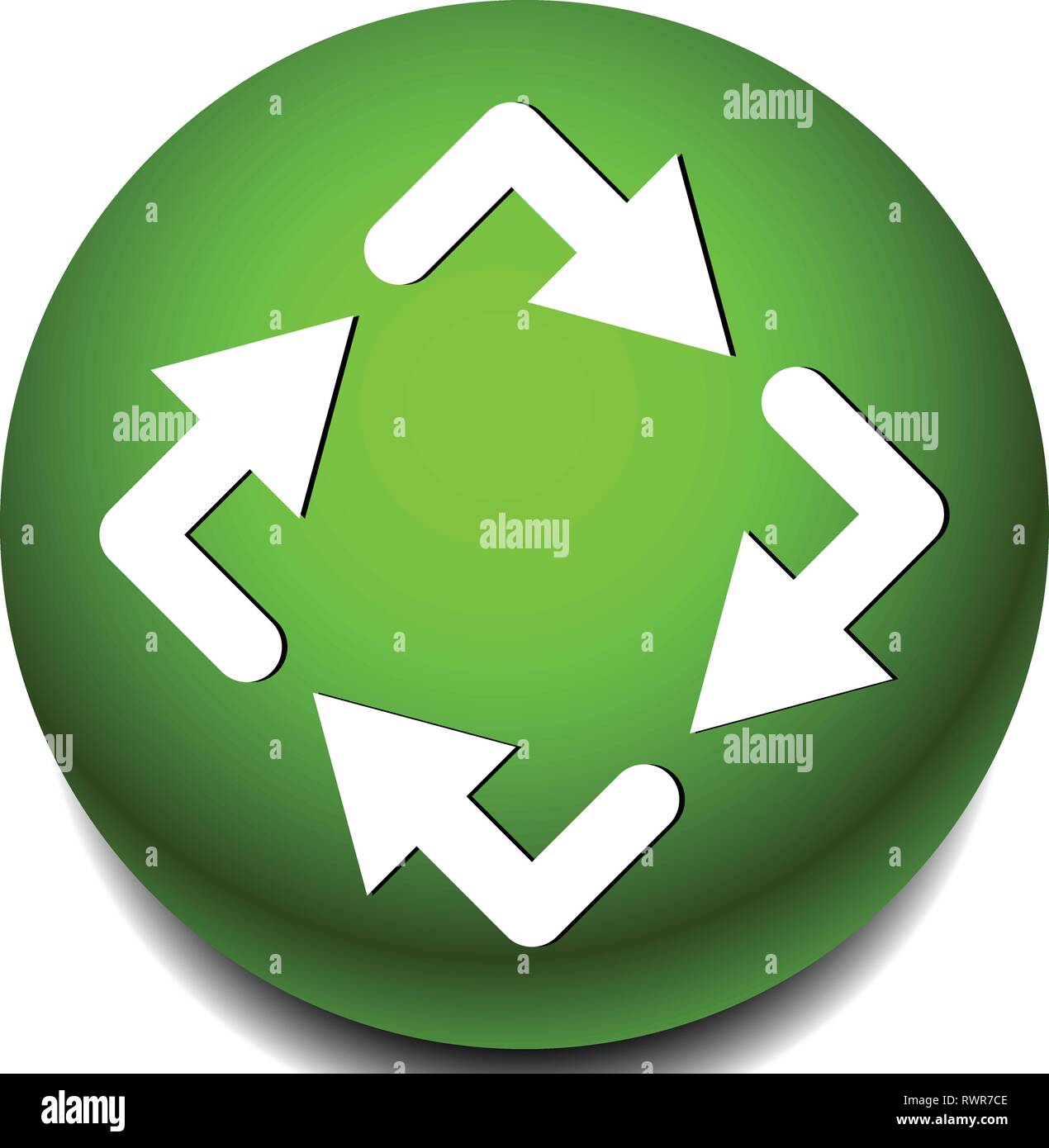 Circular arrows icon, Rotating arrows. Clockwise arrows Stock Vector ...